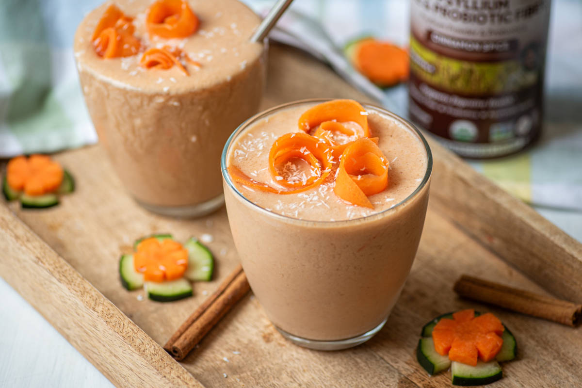 Carrot Cake Smoothie with Cinnamon Spice Psyllium | Organic India