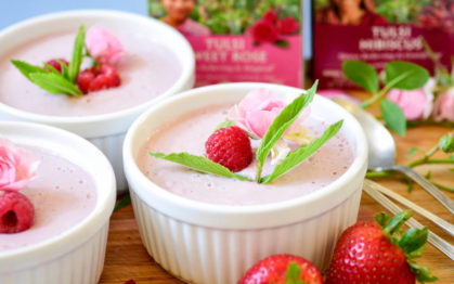 Pink Berry Mousse Recipe with Hibiscus and Sweet Rose | Organic India