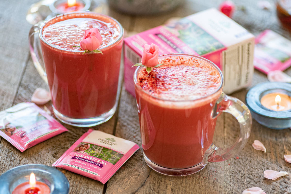 Pink Potion Latte with Beet Root and Rose | Organic India